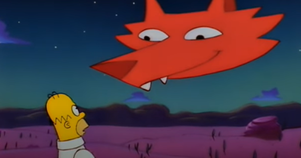 Johnny Cash appare a Homer Simpson come spirito guida. Guarda la clip